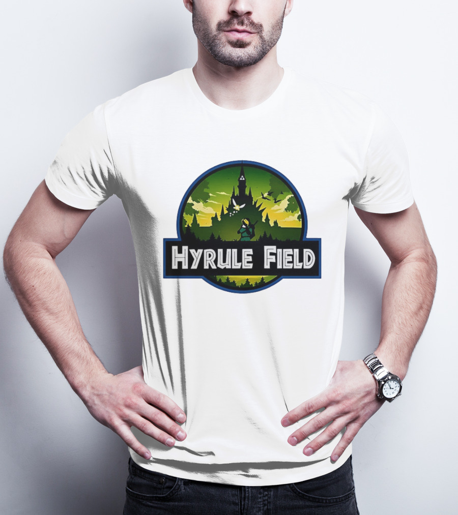 Hyrule Field Link Legend Of Zelda Jurassic Park Fusion T-Shirt