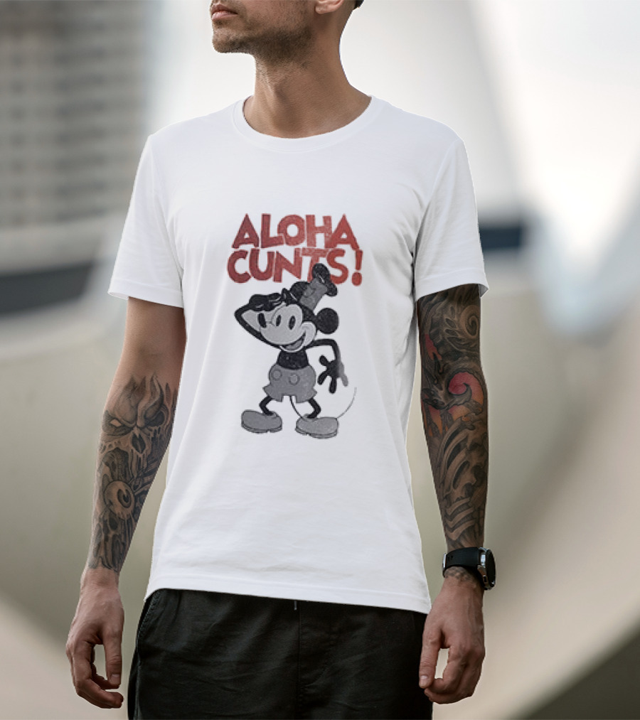 Aloha Cunts Mickey Saying Hello T-Shirt