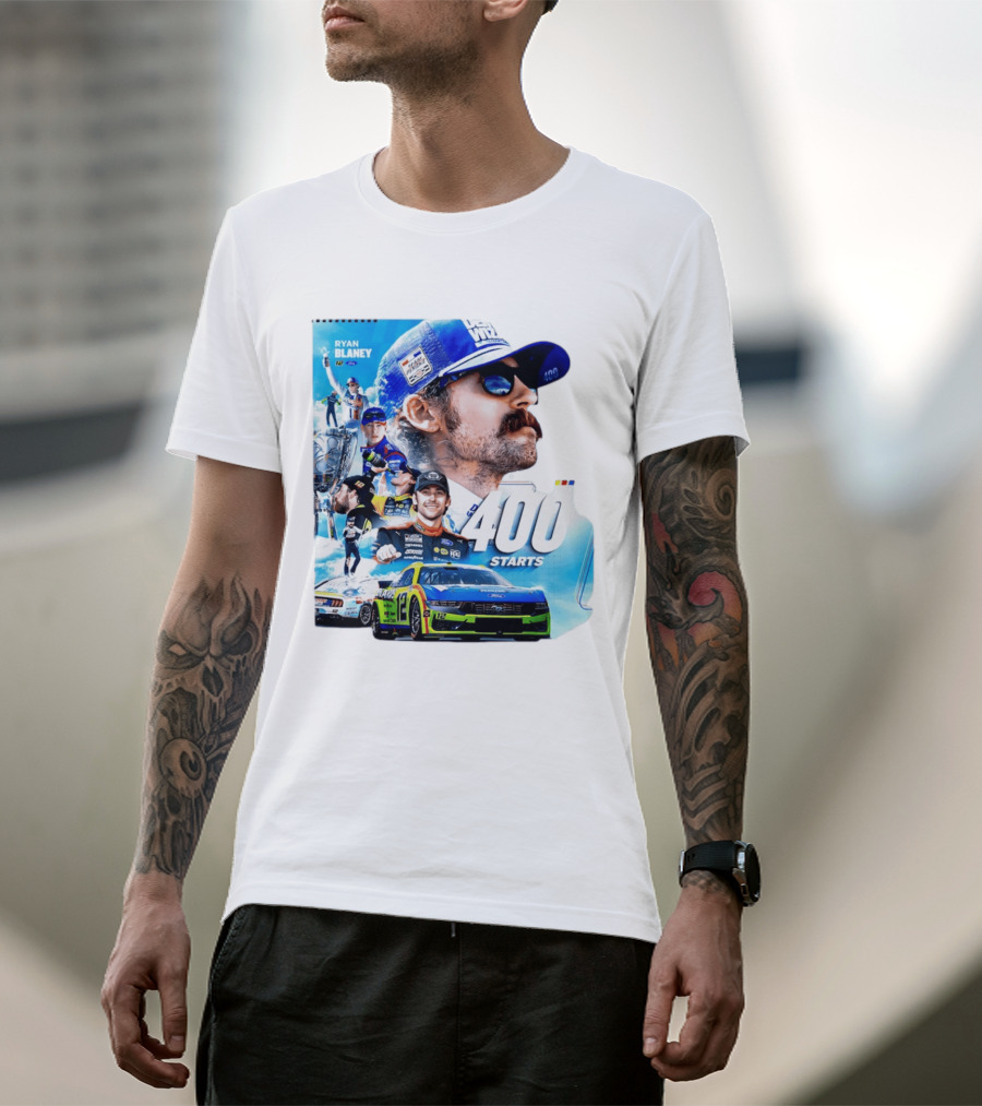 Ryan Blaney 400 Starts Team Penske NASCAR Racing Achievement 2026 T-Shirt