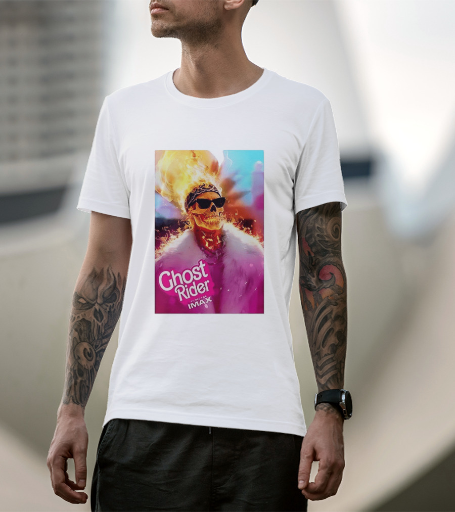 Ghost Rider Filmed For IMAX Flaming Skull T-Shirt