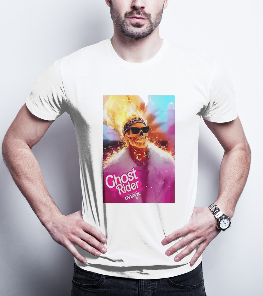 Ghost Rider Filmed For IMAX Flaming Skull T-Shirt