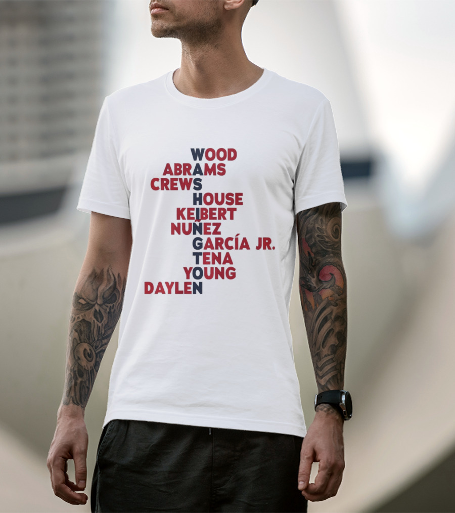 Washington Nationals Wood Abrams Crews House Keibert Núñez Garcia Jr Tena Young Daylen 2026 T-Shirt