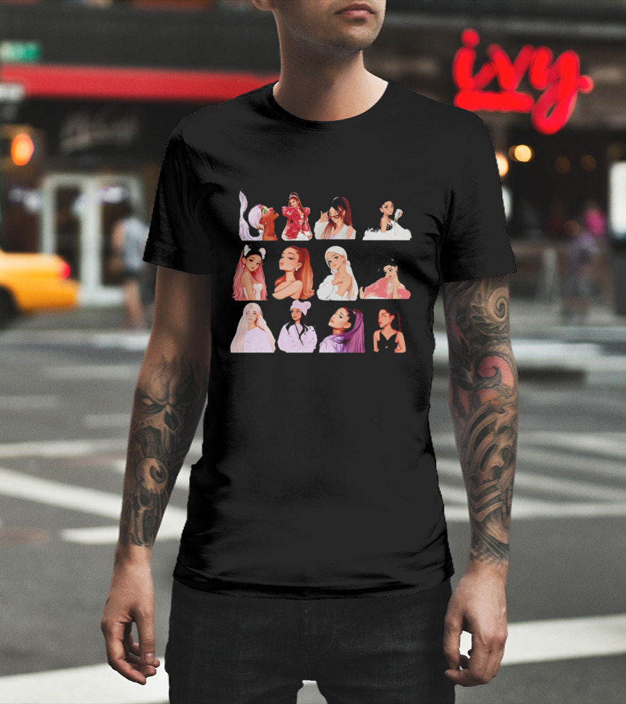 Ariana Grande New Collection Animated Style Portraits T-Shirt