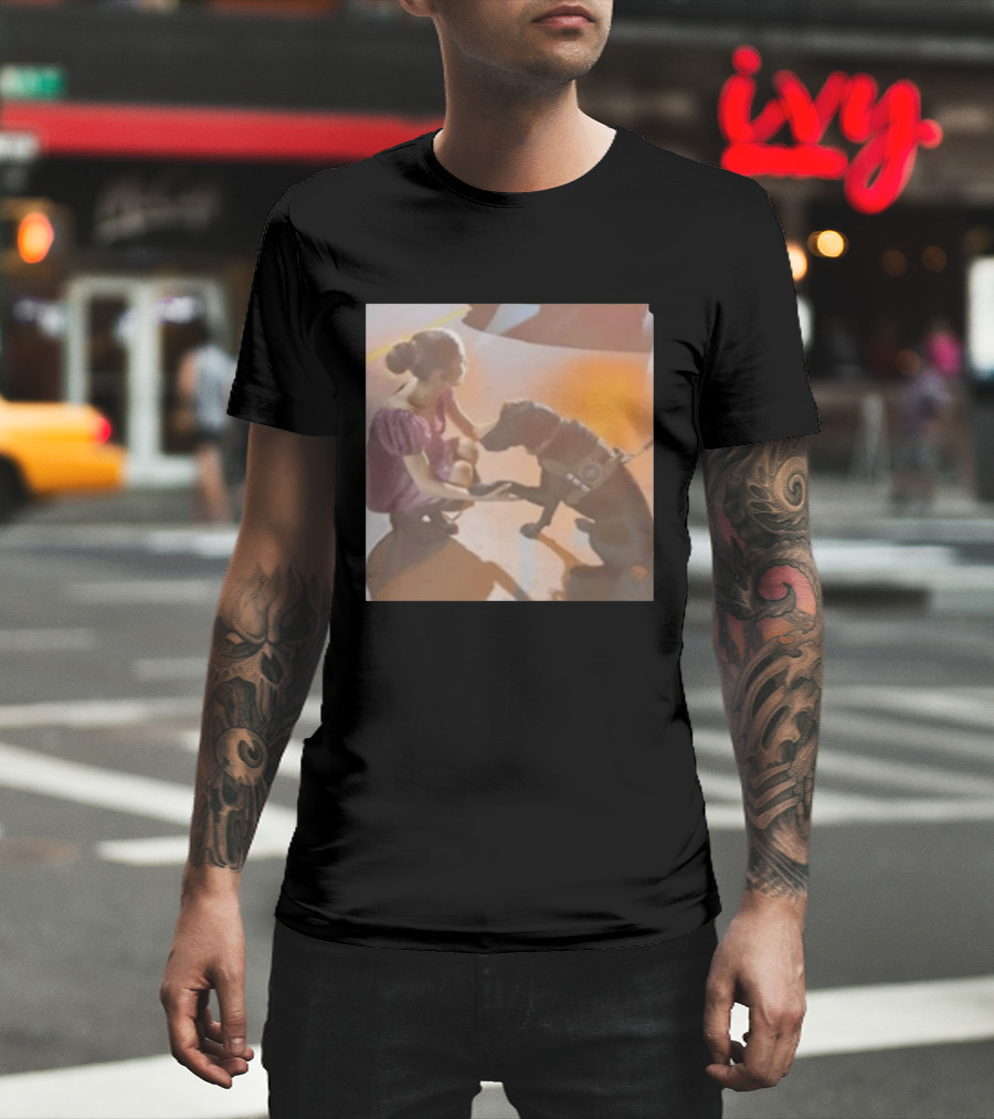 Ariana Grande Slipping Down With Dog T-Shirt