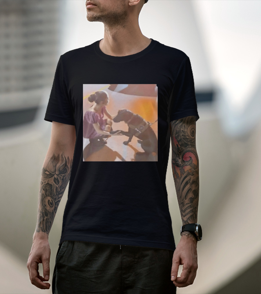 Ariana Grande Slipping Down With Dog T-Shirt