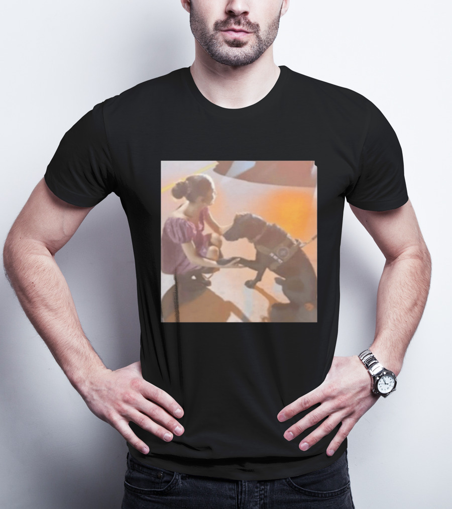 Ariana Grande Slipping Down With Dog T-Shirt