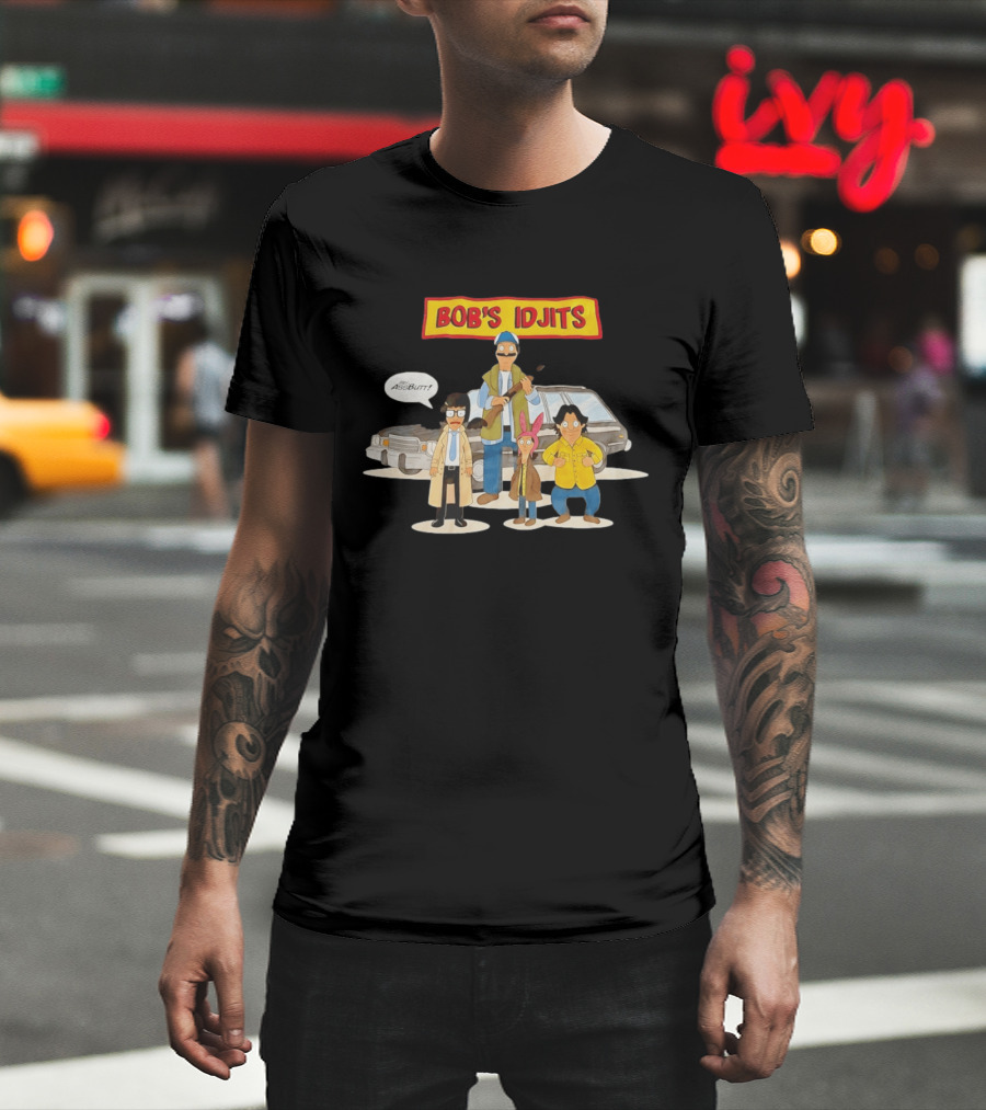 Bob's Idjits Hey Assbutt Cartoon Mashup T-Shirt