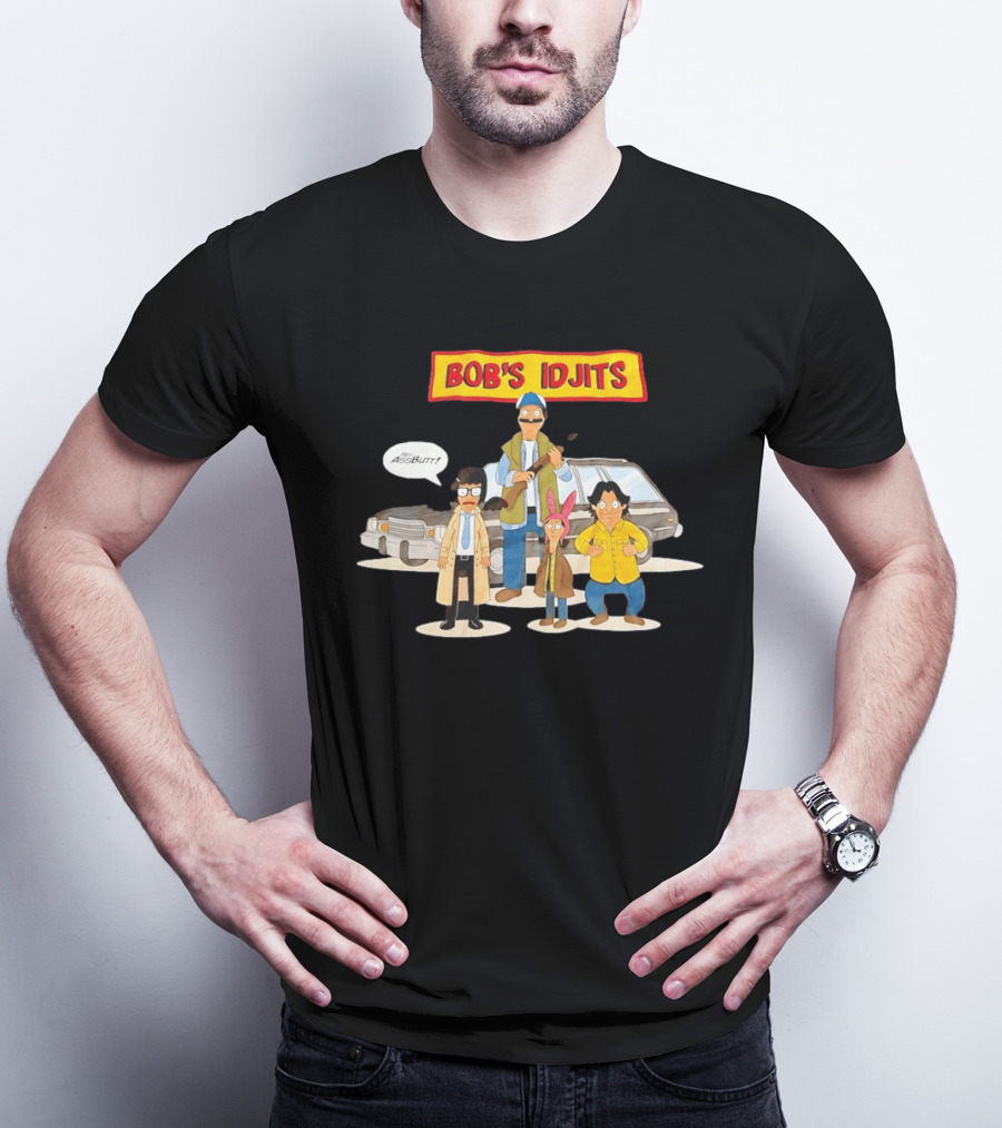 Bob's Idjits Hey Assbutt Cartoon Mashup T-Shirt