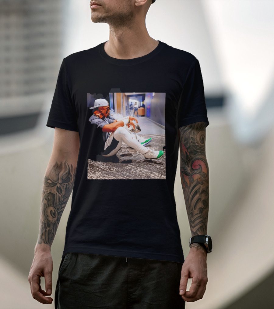 Jalen Hurts Philadelphia Eagles Smoking Trophy Cigar Celebratory Moment T-Shirt