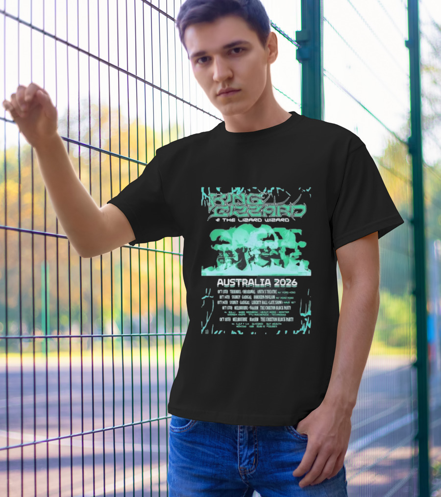 King Gizzard And The Lizard Wizard Australia 2026 Tour Chevalier Darwin Paddo Liberty Hall The Croxton Hotel T-Shirt