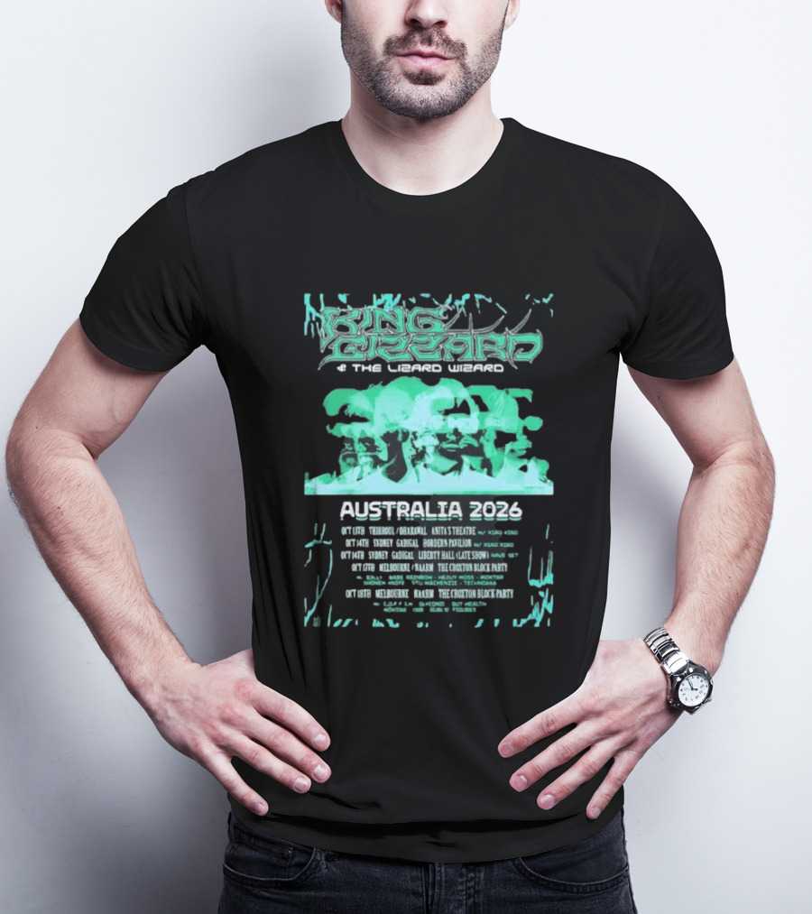 King Gizzard And The Lizard Wizard Australia 2026 Tour Chevalier Darwin Paddo Liberty Hall The Croxton Hotel T-Shirt