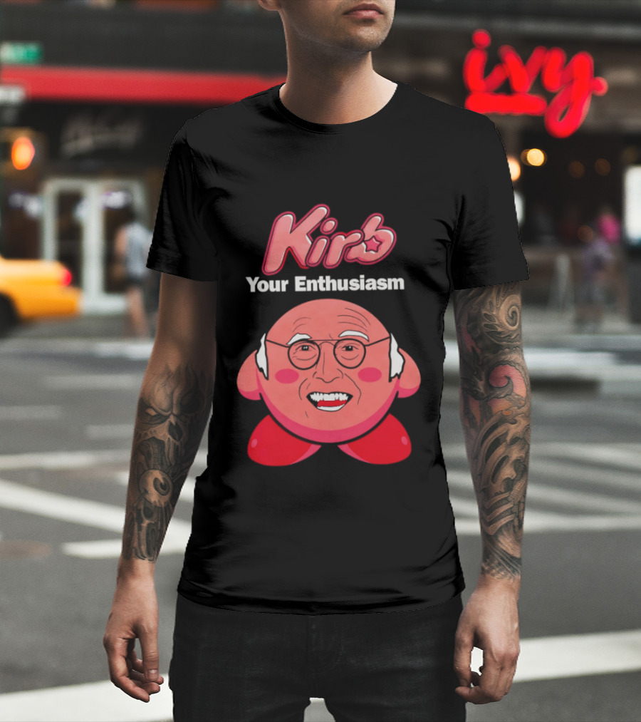 Kirb Your Enthusiasm Kirby Larry David T-Shirt