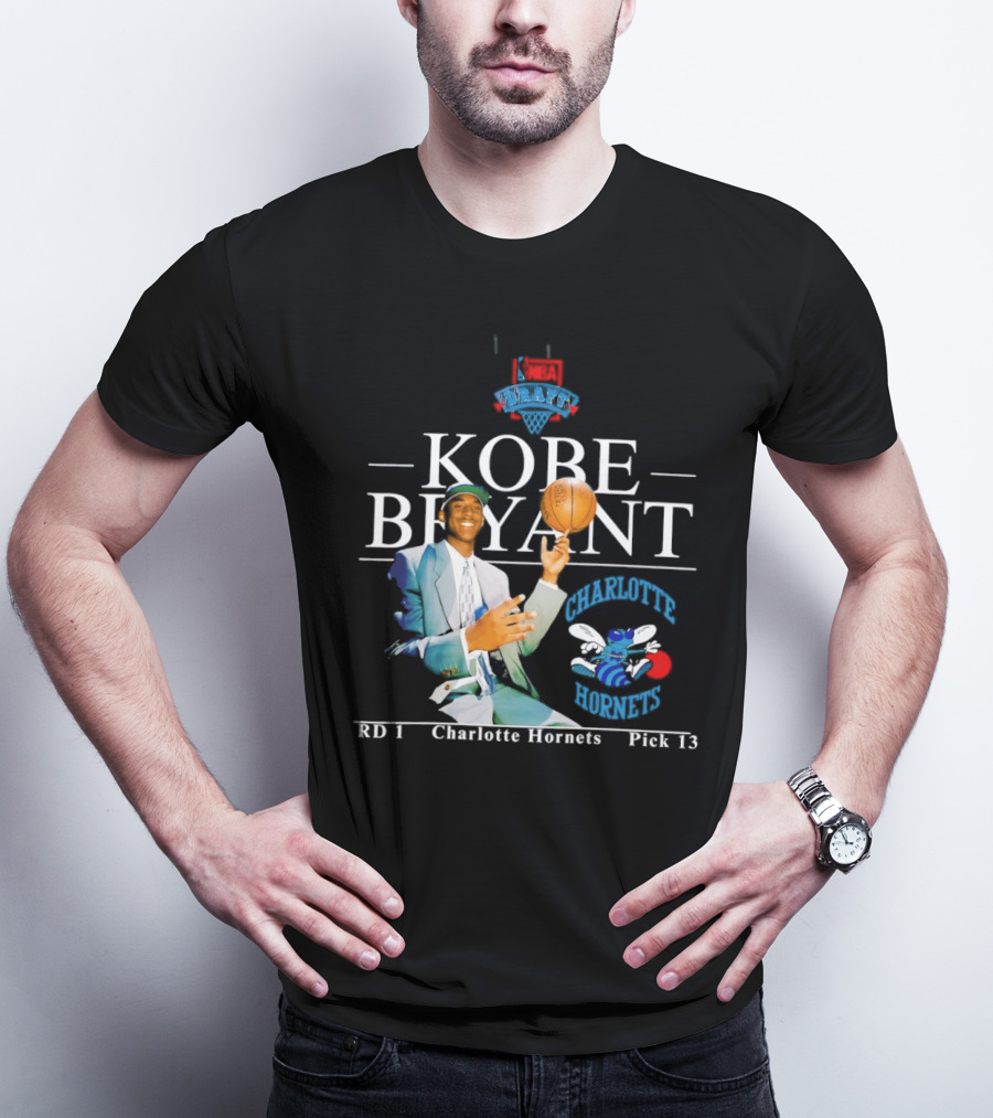 Kobe Bryant Charlotte Hornets RD 1 Pick 13 T-Shirt