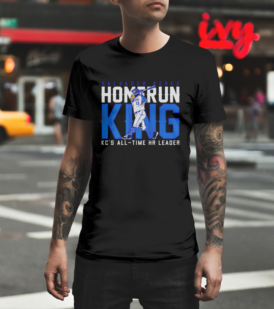 Salvador Perez Homerun King KC's All Time HR Leader T-Shirt