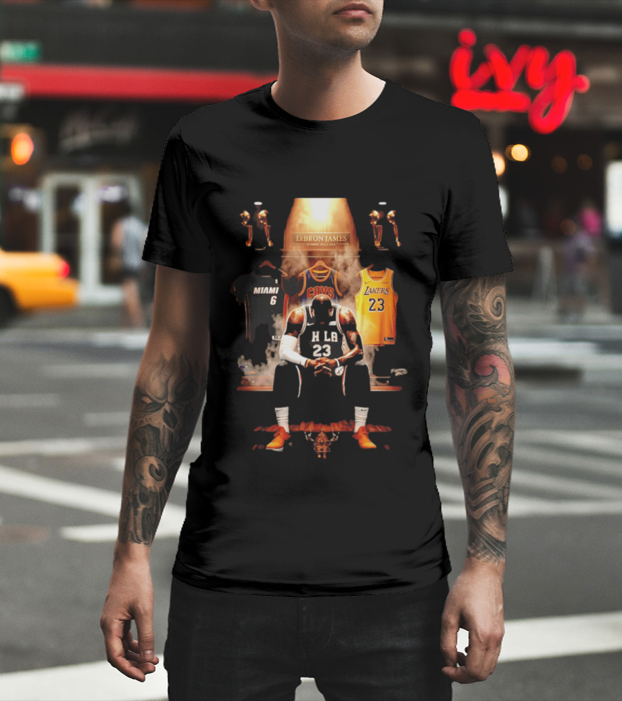 LeBron James Miami Cavaliers Lakers Number 23 MVP Champion Career Highlights T-Shirt