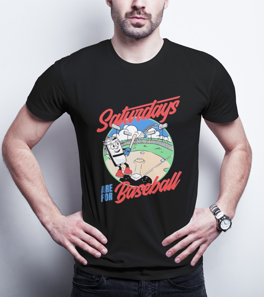 Saturdays Are For Baseball Beer Batter Classic Game Field Fun T-Shirt