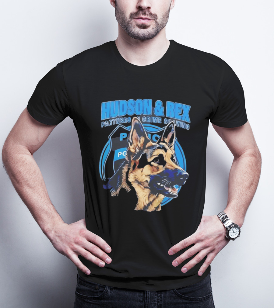 Hudson & Rex German Shepherd Partners In Crime Solving Police T-Shirt