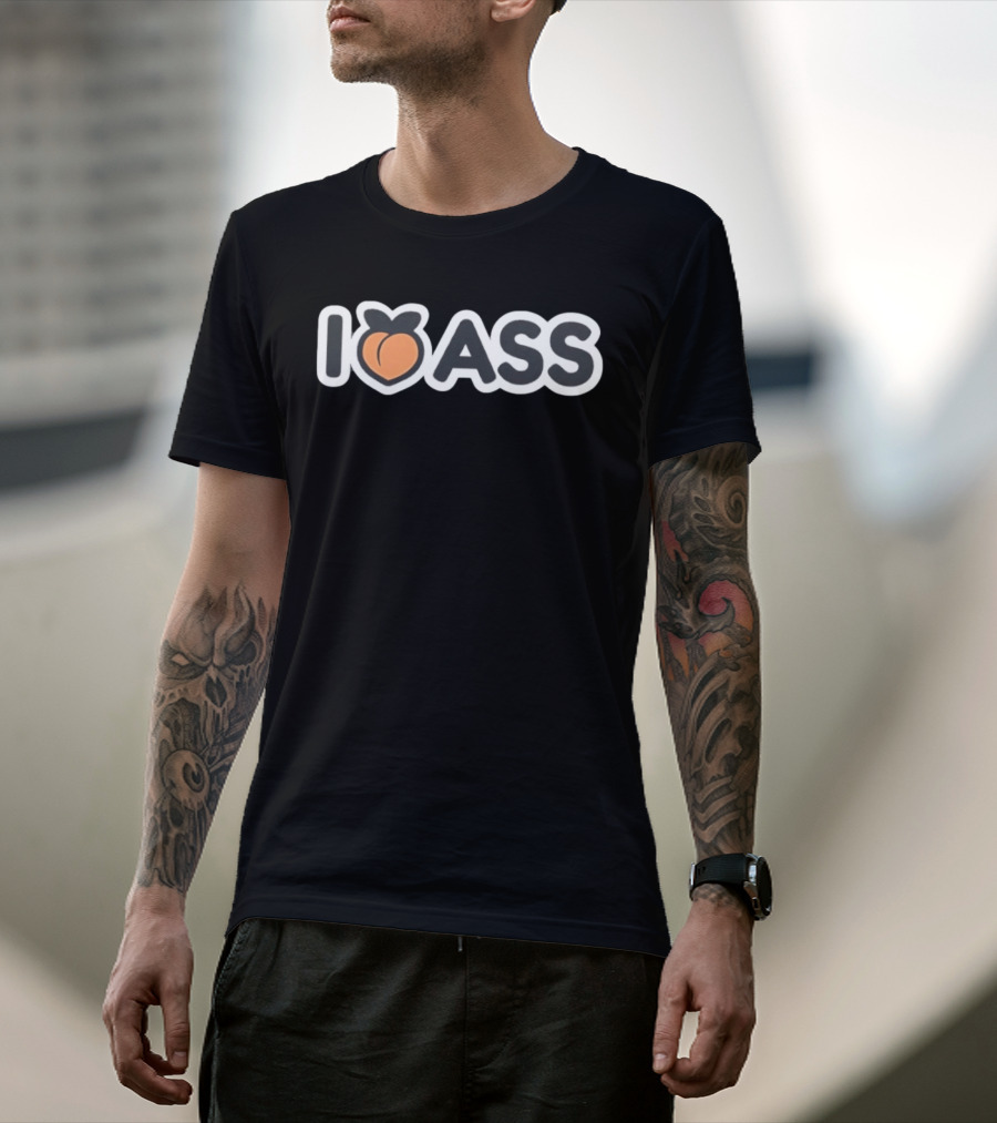 I Peach Ass Fun Emoji Wordplay Humor T-Shirt
