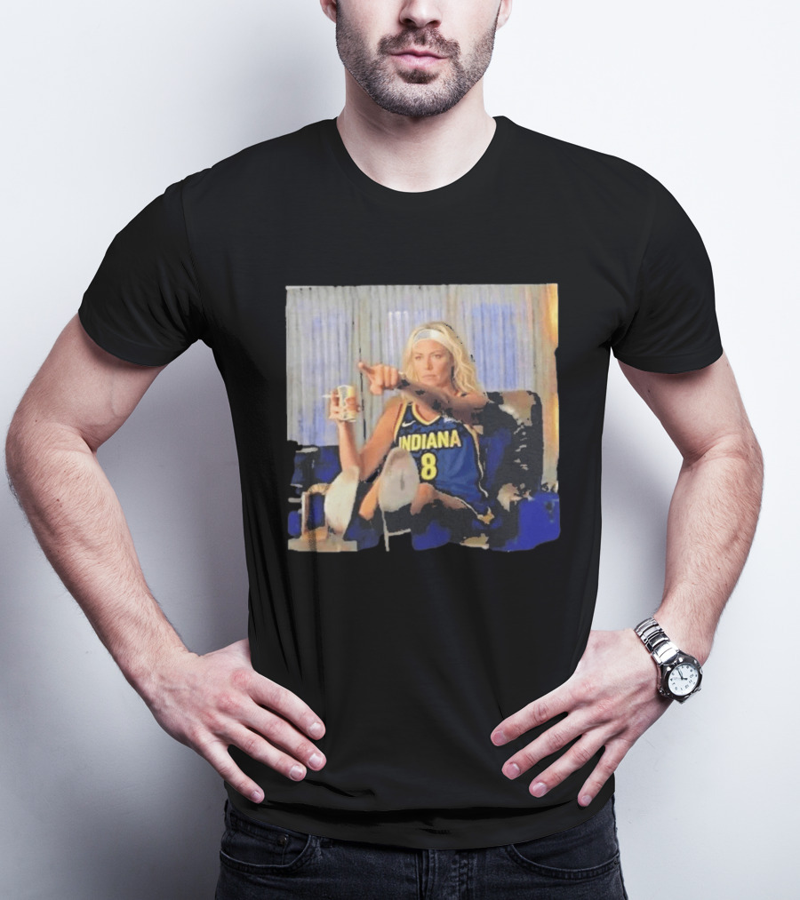 Sophie Cunningham Indiana Number 8 Rick Dalton Leonardo DiCaprio Pointing Scene T-Shirt