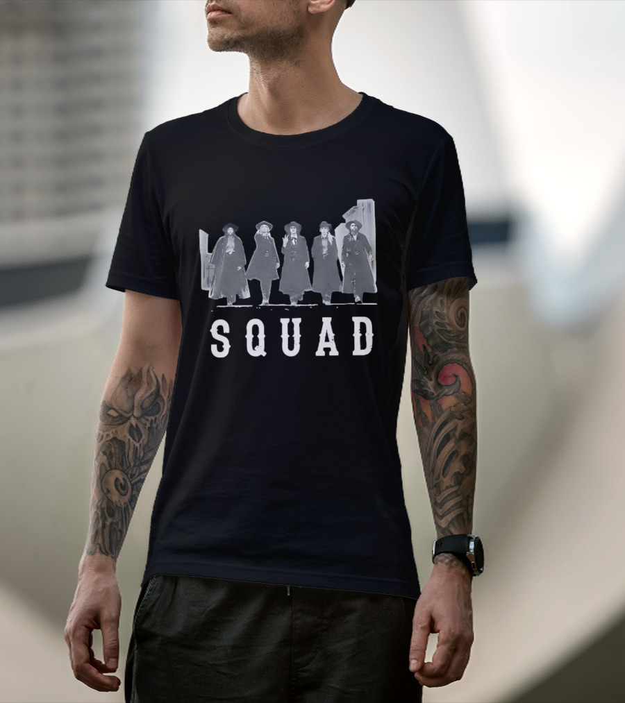 SQUAD Western Movie Characters Clint Eastwood Cowboy T-Shirt