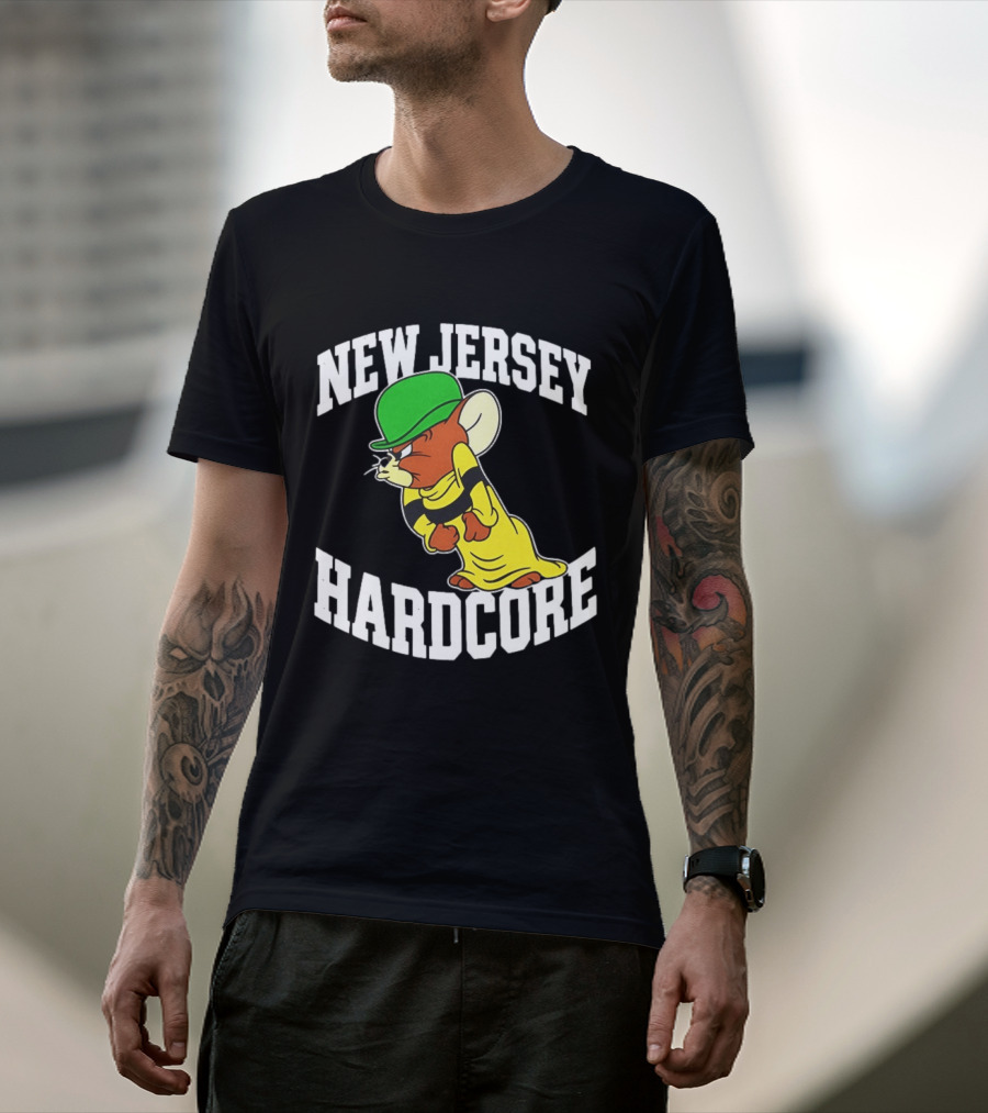 New Jersey Hardcore Jerry Mouse Green Cap T-Shirt