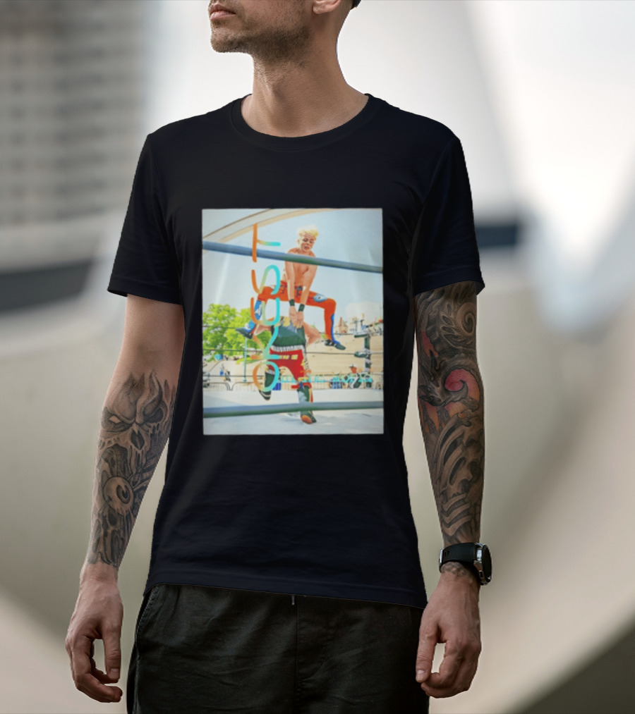 OKest Leapfrog In The World Wrestling Event Colorful Spectacle T-Shirt