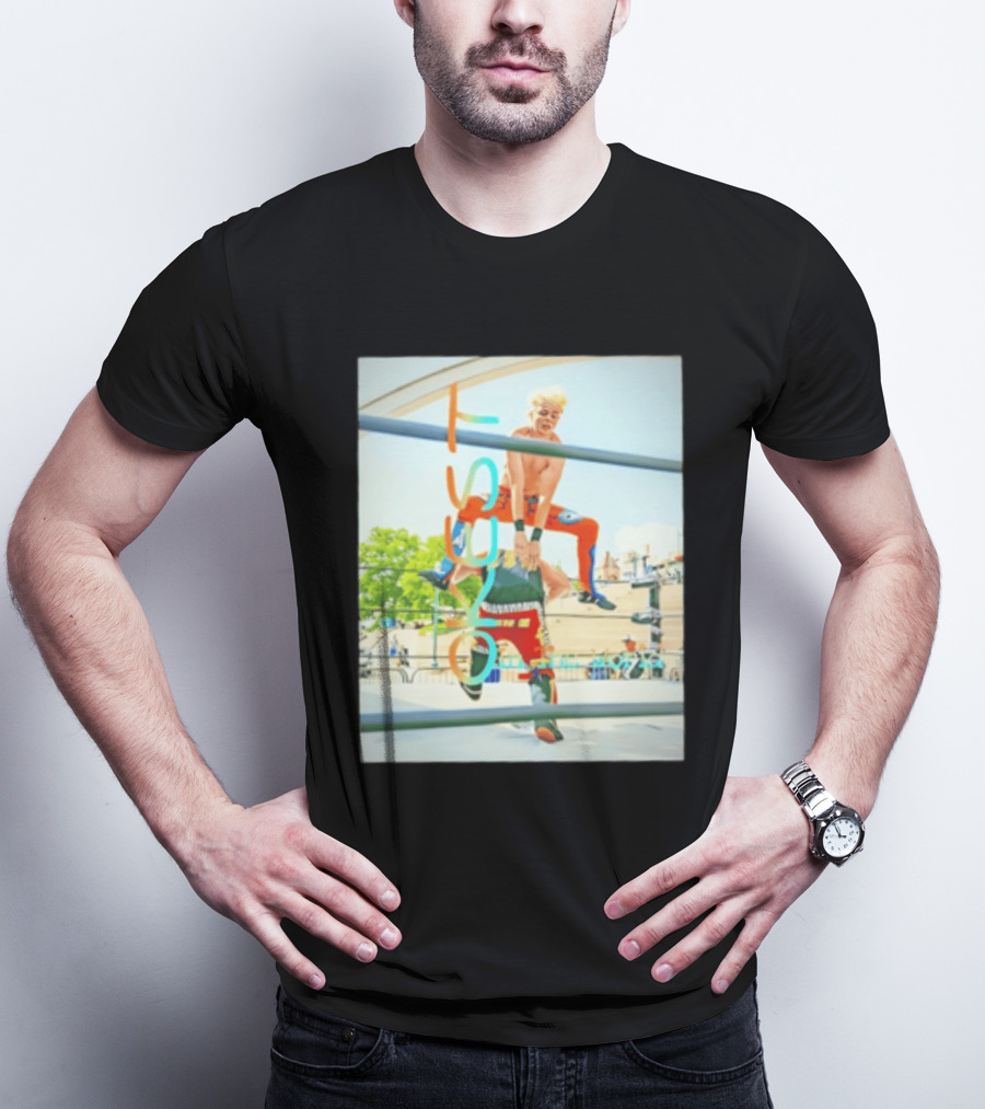 OKest Leapfrog In The World Wrestling Event Colorful Spectacle T-Shirt