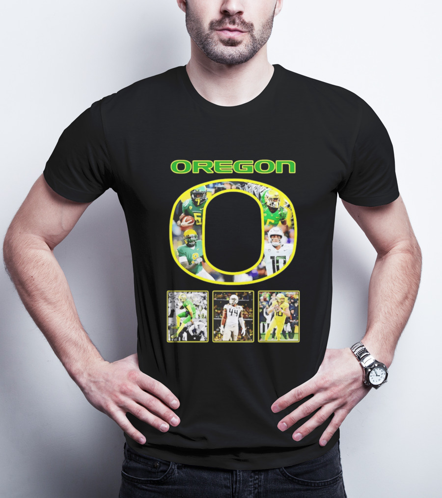 Oregon Ducks Football Players Collage NCAA Team Spirit T-Shirt