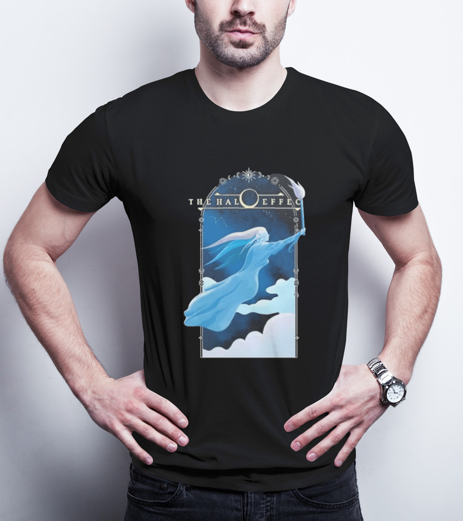 The Halo Effect Blue Lady Ethereal Night Sky Celestial T-Shirt
