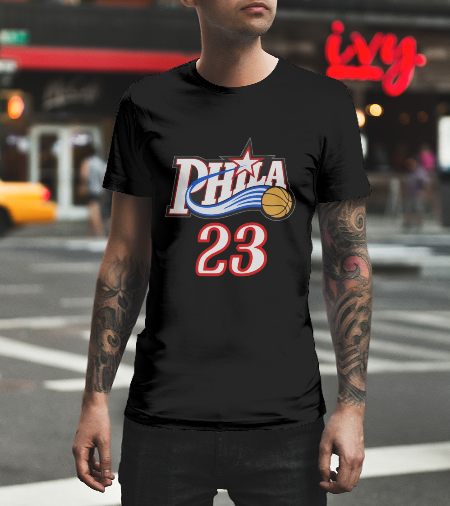 Phila Basketball LeBron James 23 Philadelphia 76ers Jersey T-Shirt