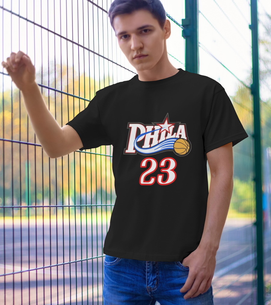 Phila Basketball LeBron James 23 Philadelphia 76ers Jersey T-Shirt