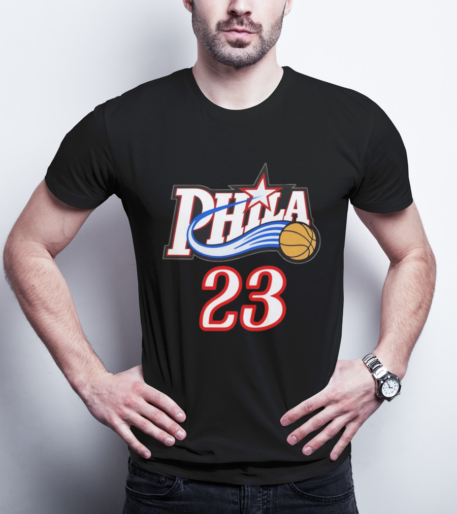 Phila Basketball LeBron James 23 Philadelphia 76ers Jersey T-Shirt