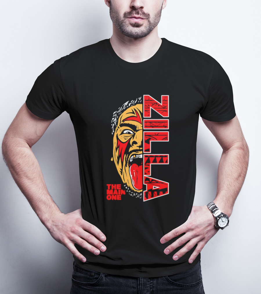 The Main One Zilla Tribal Wrestling Face T-Shirt