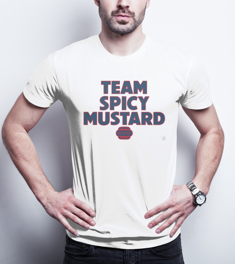 Team Spicy Mustard Hot Dog Condiment Foodie Fun T-Shirt