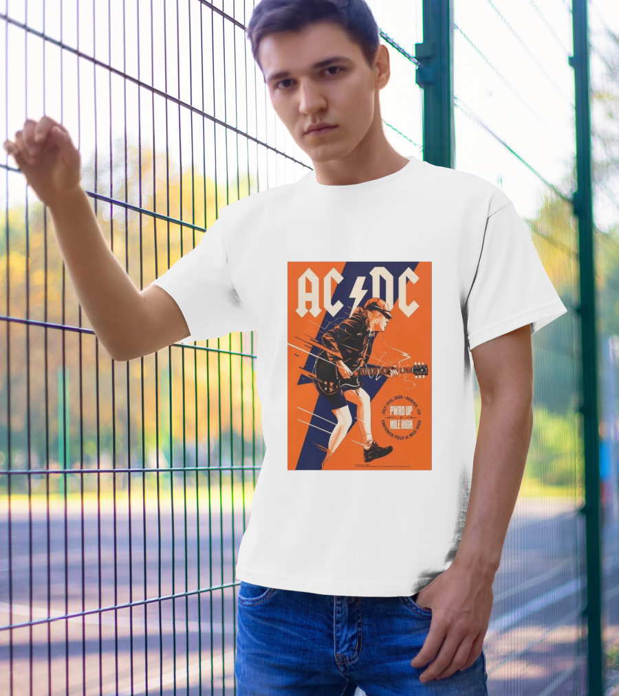 ACDC PWR UP Mile High Denver July 28 2026 Empower Field Event T-Shirt