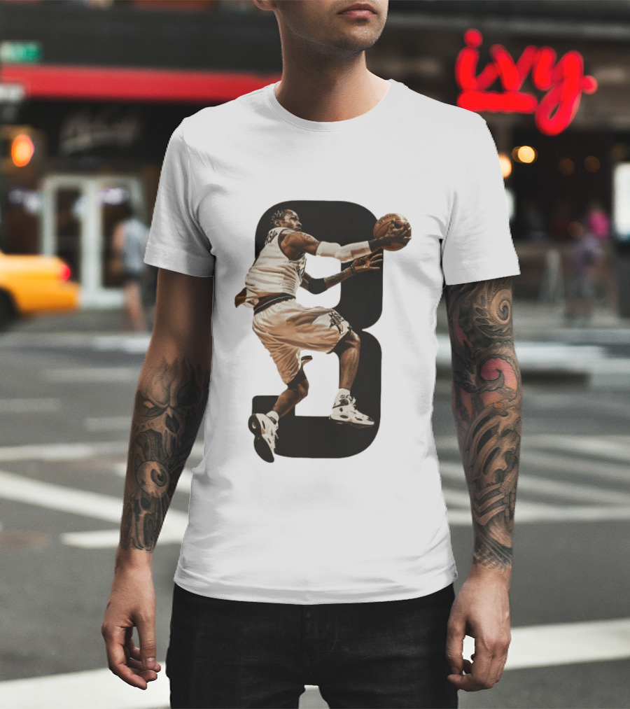 Allen Iverson Number 3 Basketball Legend Iconic Dunk T-Shirt