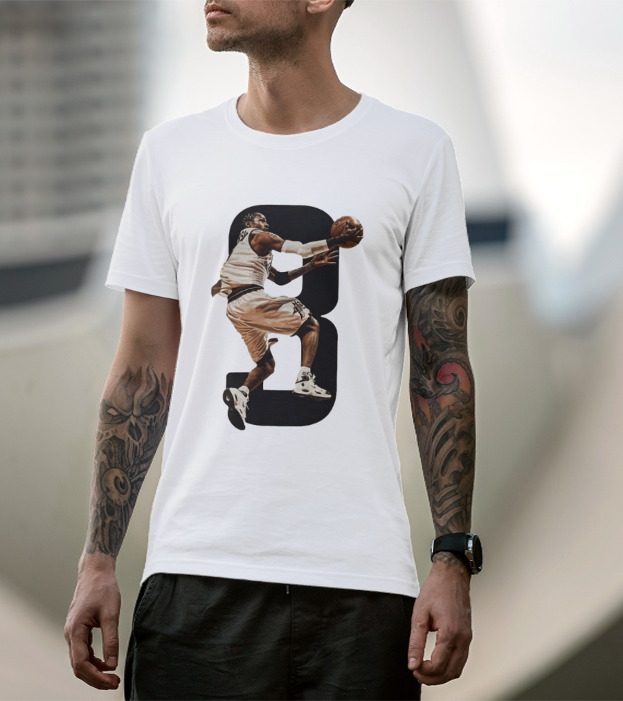 Allen Iverson Number 3 Basketball Legend Iconic Dunk T-Shirt
