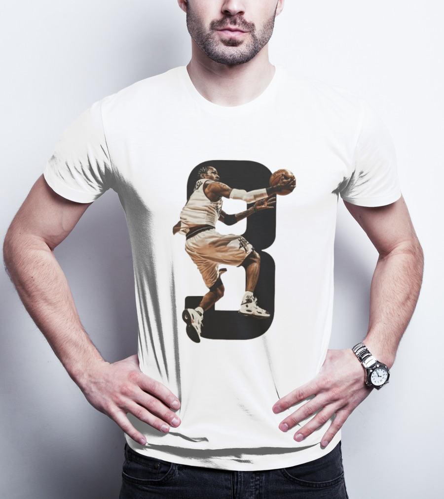 Allen Iverson Number 3 Basketball Legend Iconic Dunk T-Shirt
