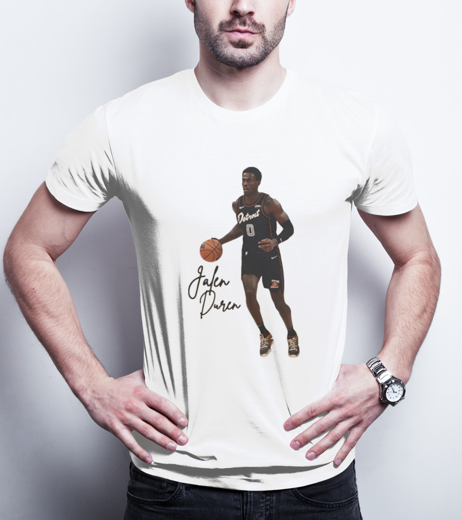 Jalen Duren Detroit Pistons Basketball Player Number 0 T-Shirt