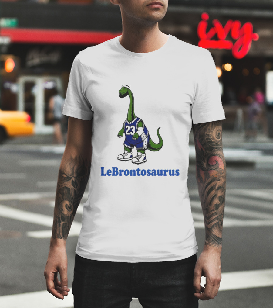 LeBrontosaurus 23 Dinosaur Basketball Player T-Shirt
