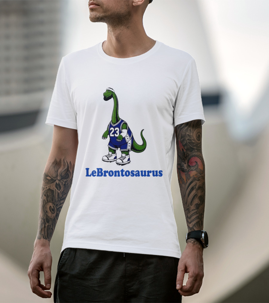 LeBrontosaurus 23 Dinosaur Basketball Player T-Shirt