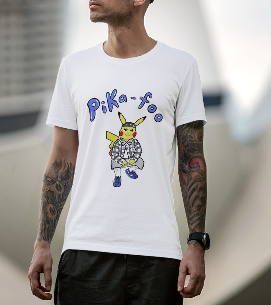 Pika Foo Pikachu Urban Style Character Fashion T-Shirt