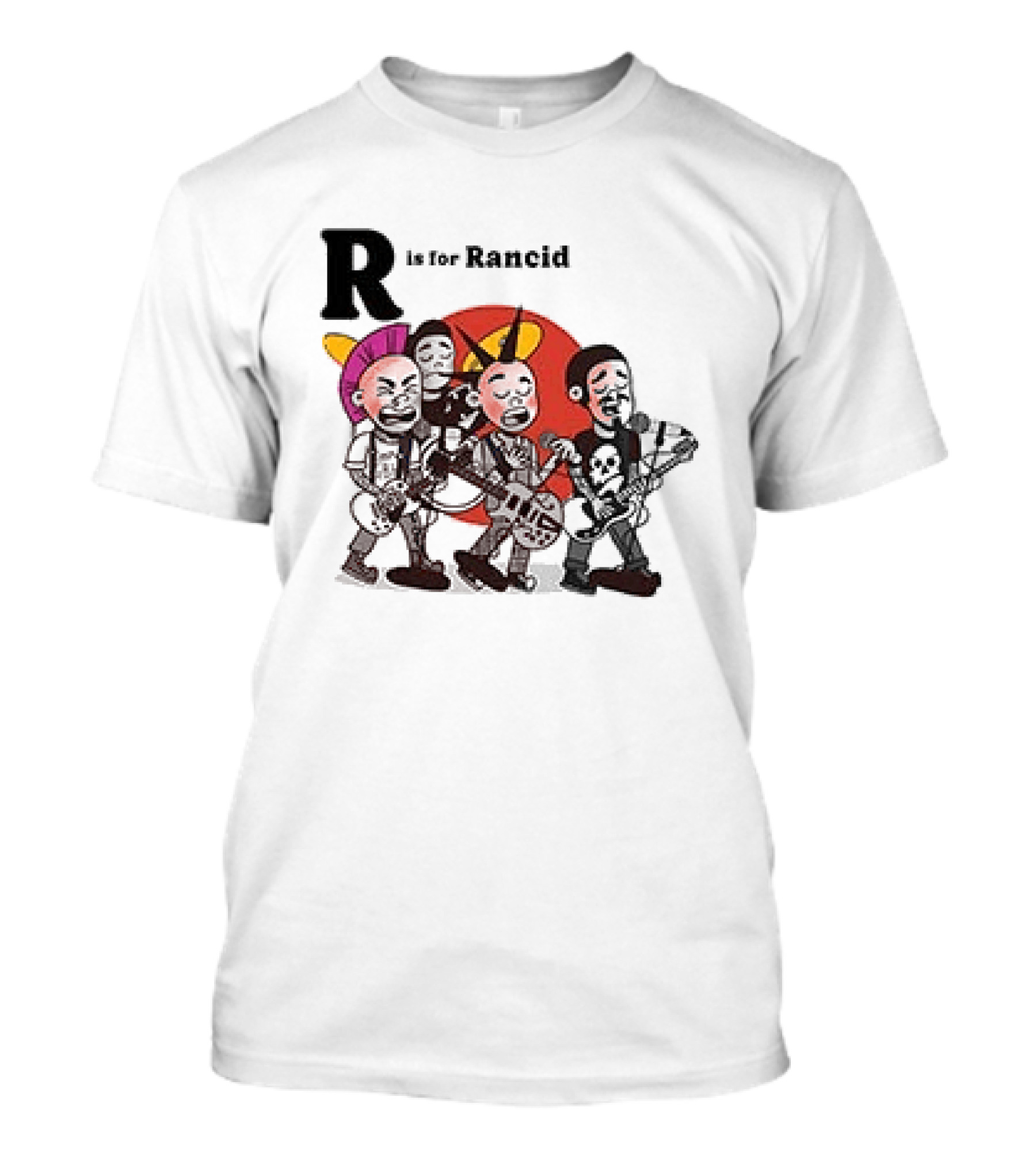 R Is For Rancid Punk Band Cartoon Characters T-Shirt