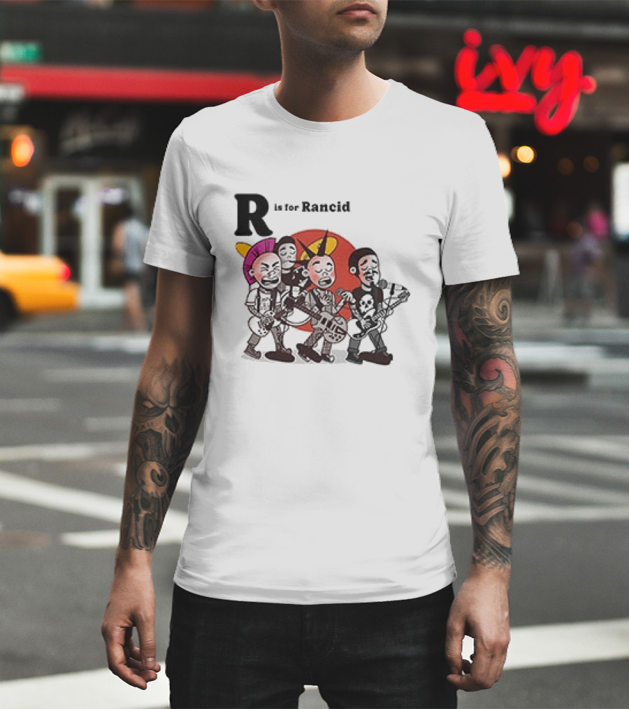 R Is For Rancid Punk Band Cartoon Characters T-Shirt