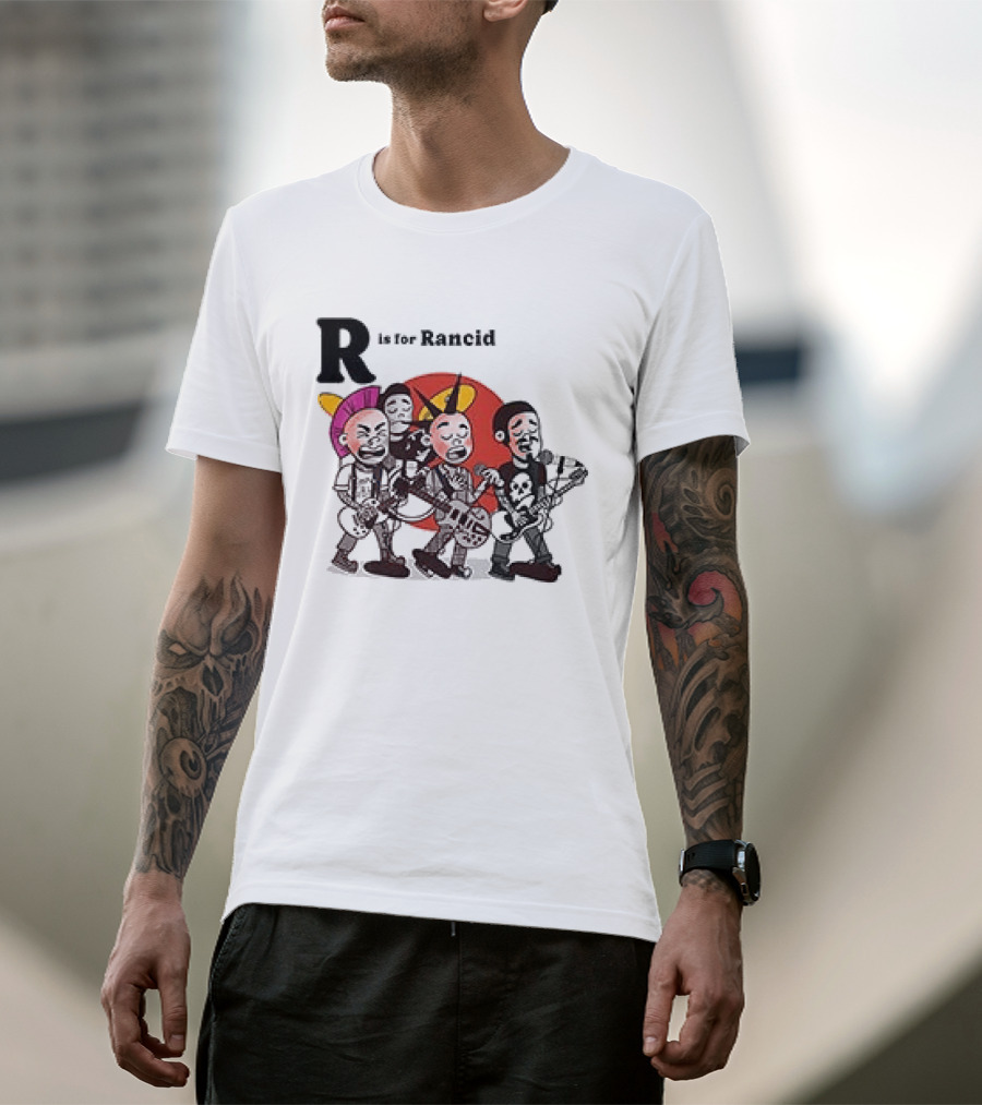 R Is For Rancid Punk Band Cartoon Characters T-Shirt