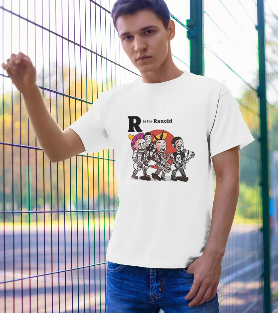 R Is For Rancid Punk Band Cartoon Characters T-Shirt