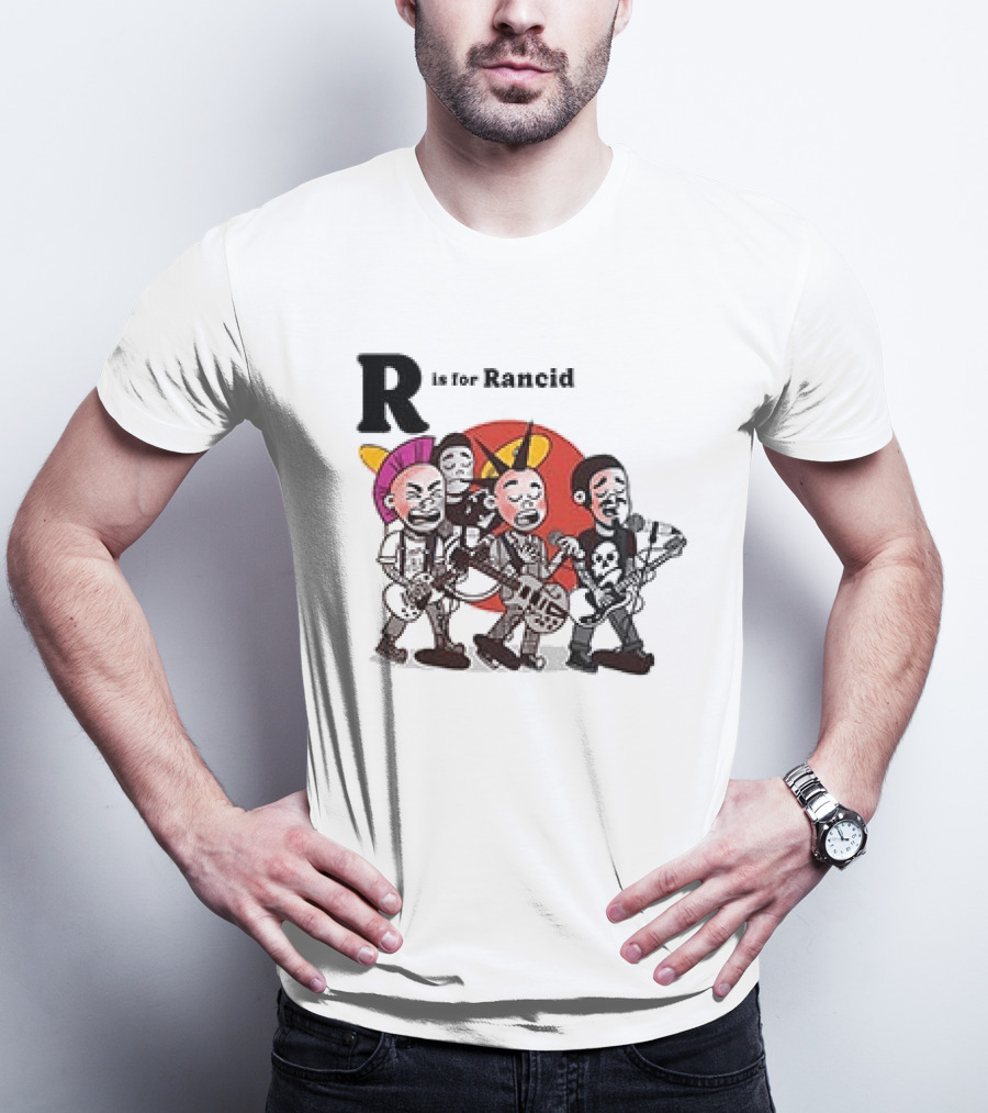 R Is For Rancid Punk Band Cartoon Characters T-Shirt