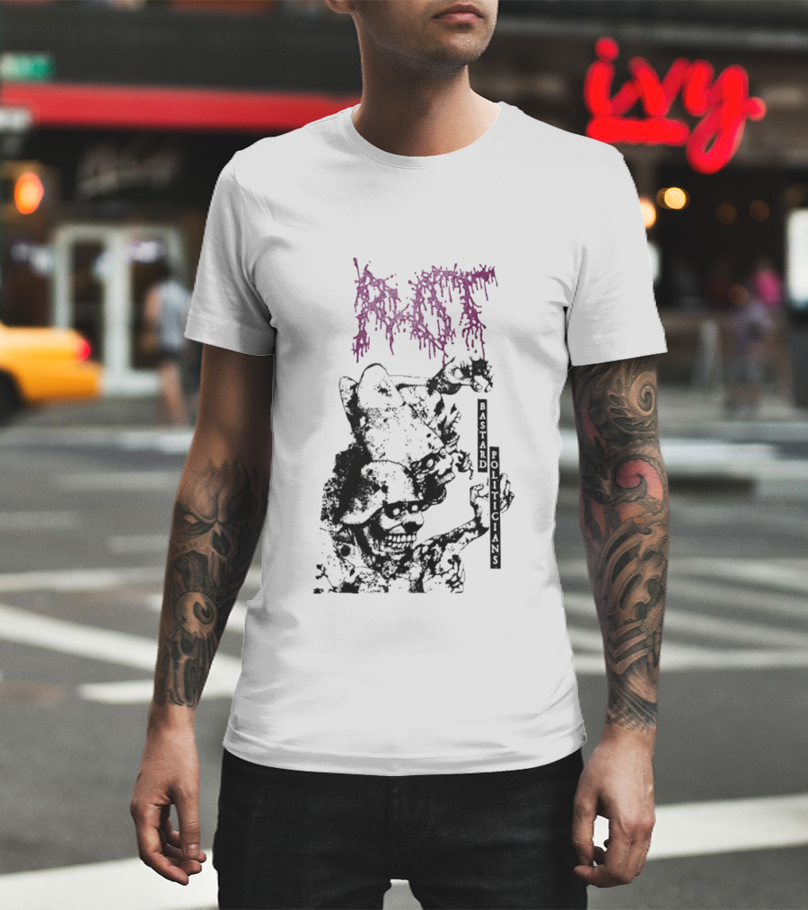 Rot Bastard Politicians Skeleton Clown Art Mockery T-Shirt