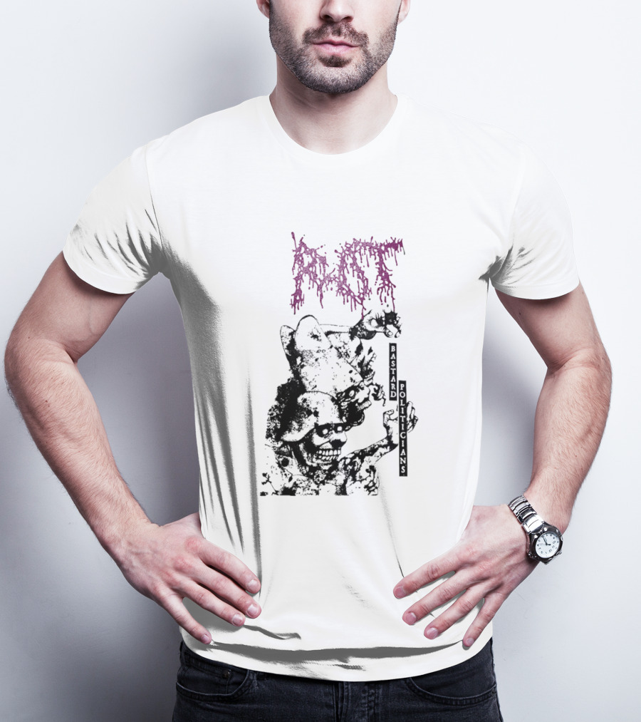 Rot Bastard Politicians Skeleton Clown Art Mockery T-Shirt