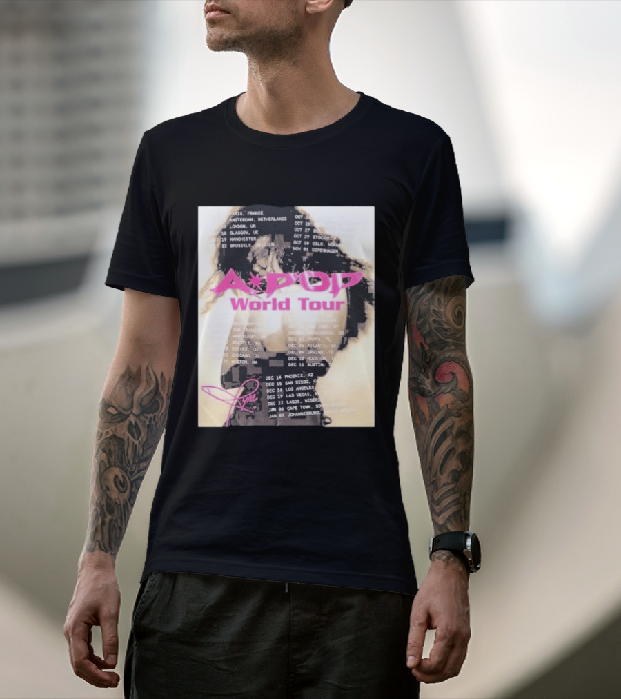 Tyla A Pop World Tour 2026 Paris Amsterdam London Dates And Signature T-Shirt